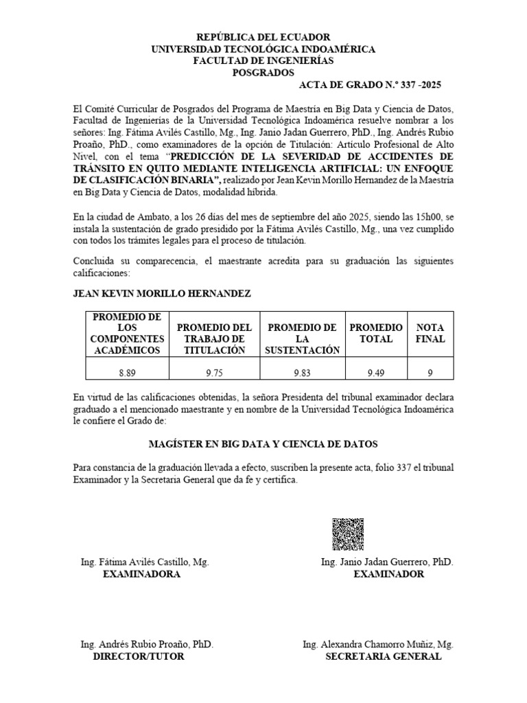 Acta 337 - Morillo Hernandez Jean Kevin-Signed | PDF | Análisis de los ...