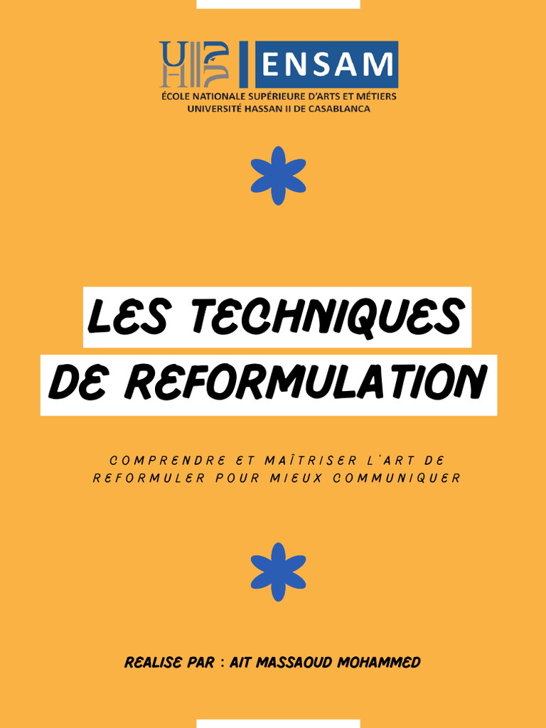 Techniques de Reformulation en Communication | PDF | Émotions | Psychologie