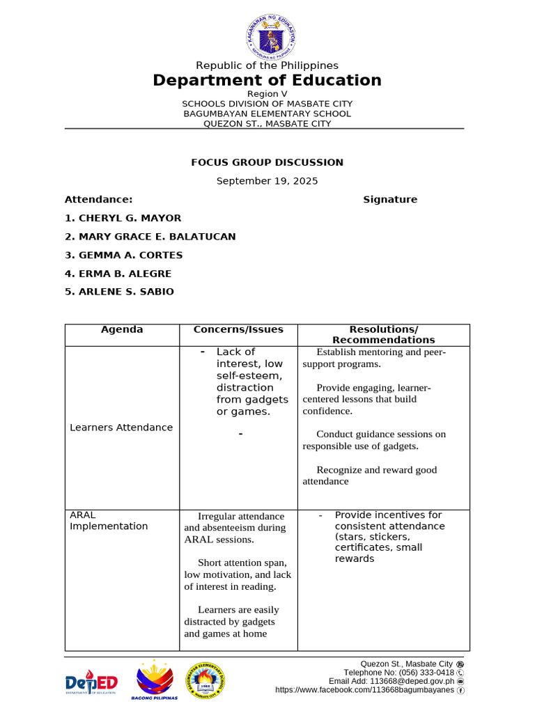 FOCUS-GROUP-DISCUSSION | PDF | Pedagogy | Social Psychology
