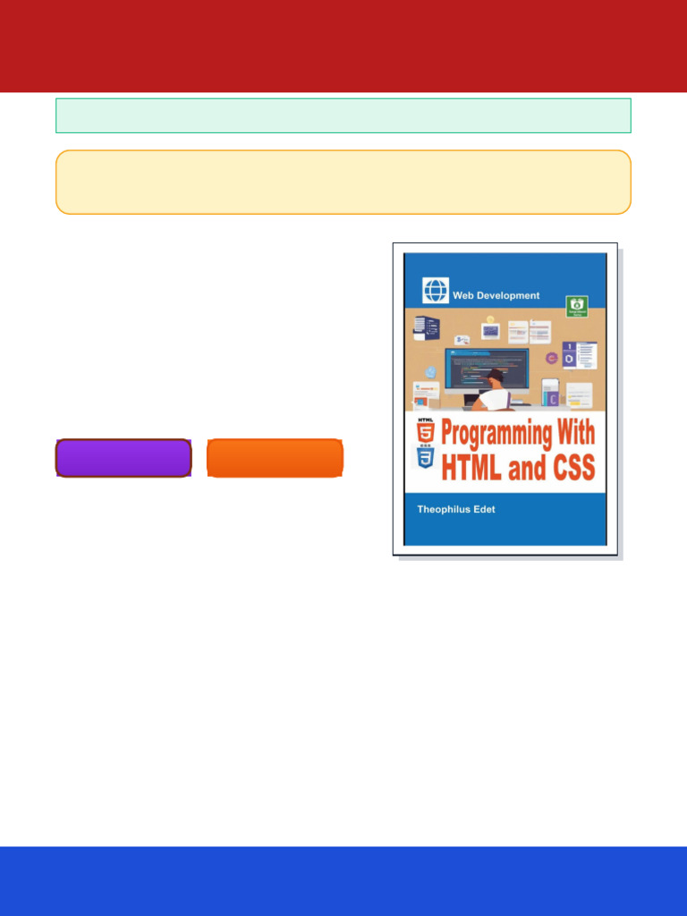 Programming With HTML and CSS 1st Edition Edet ebook multi-chapter ...