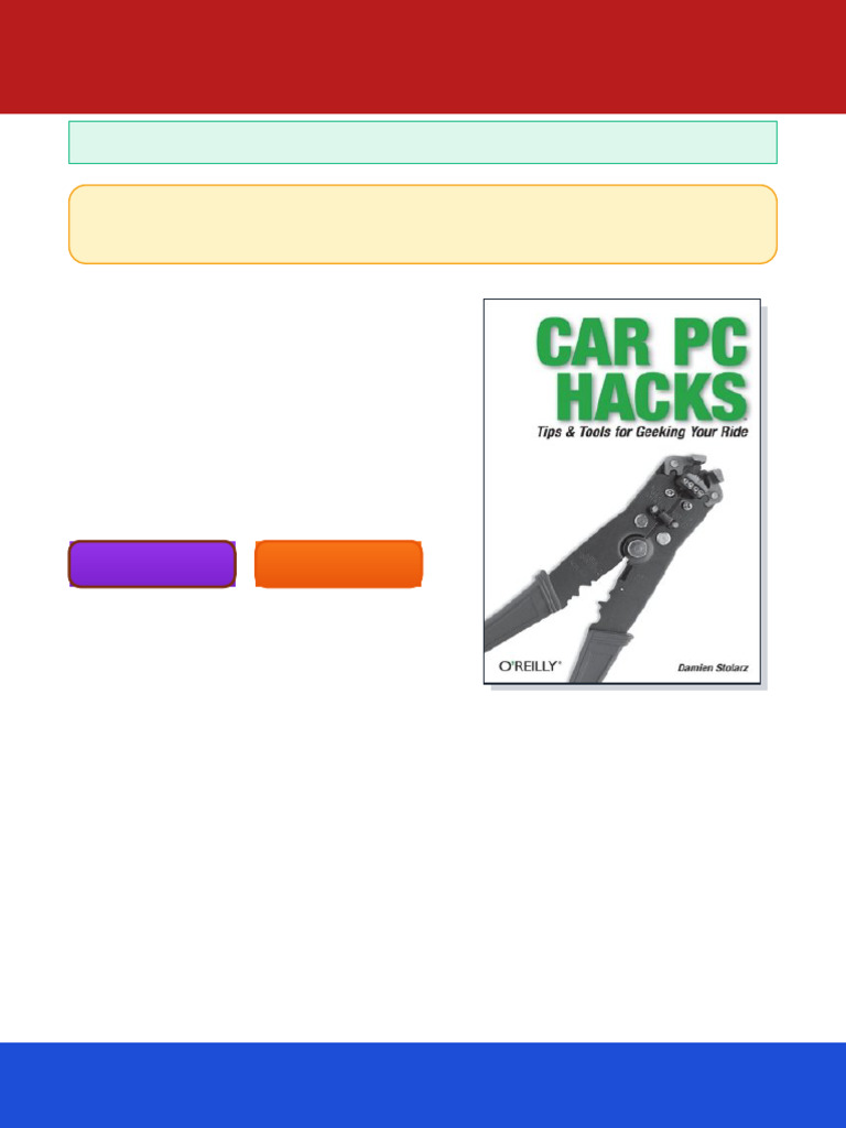 Car PC Hacks 1st Edition Damien Stolarz Ebook 2025 Mega Edition | PDF ...