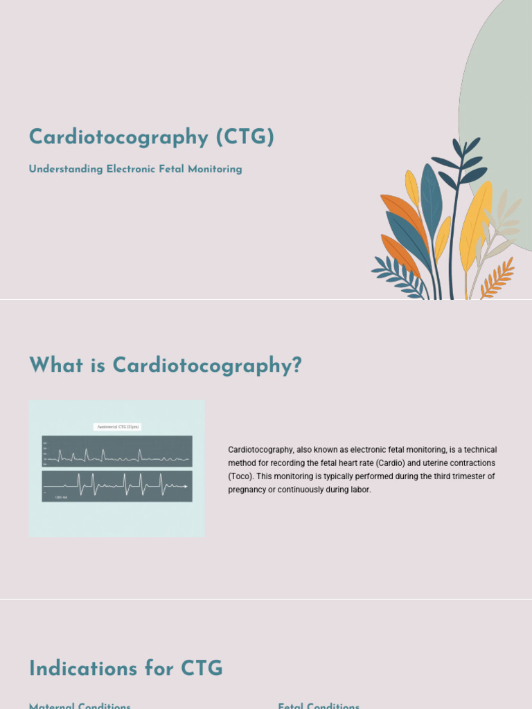 Cardiotocography (CTG) | PDF | Human Reproduction | Maternal Health