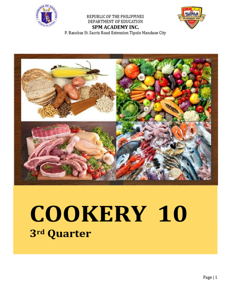Cookery Grade 10 3rd Quarter | PDF | Vegetables | Cooking
