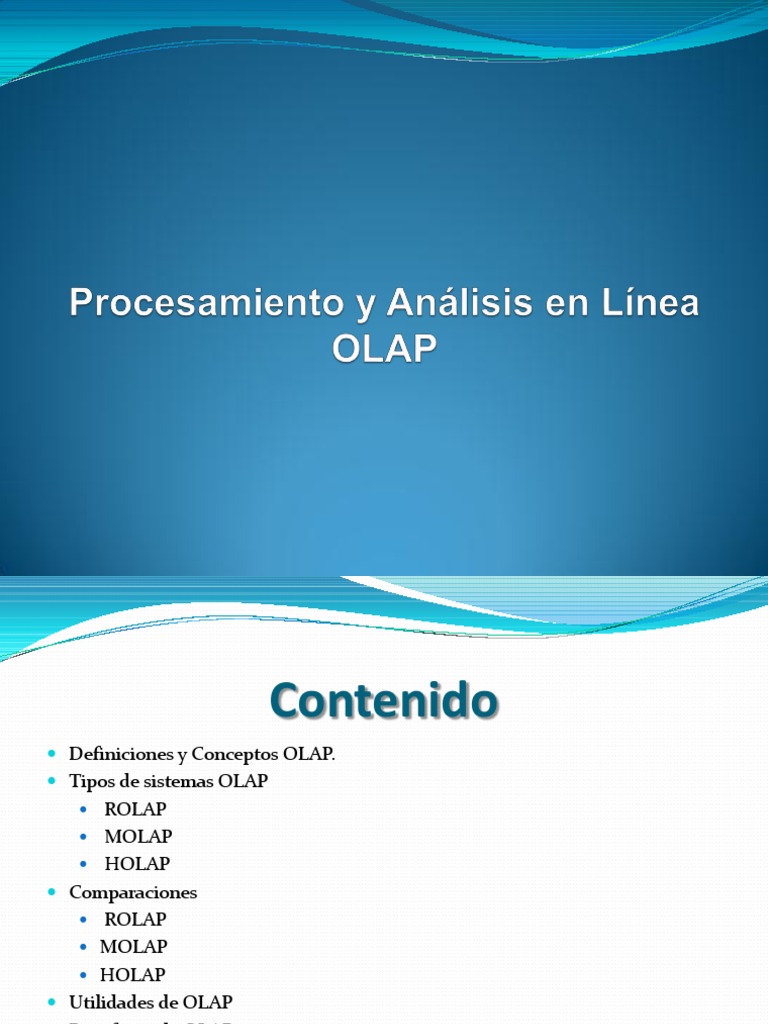 Procesamiento Y Analisis en Linea OLAP | PDF | Gestión de tecnología de la información | Áreas ...