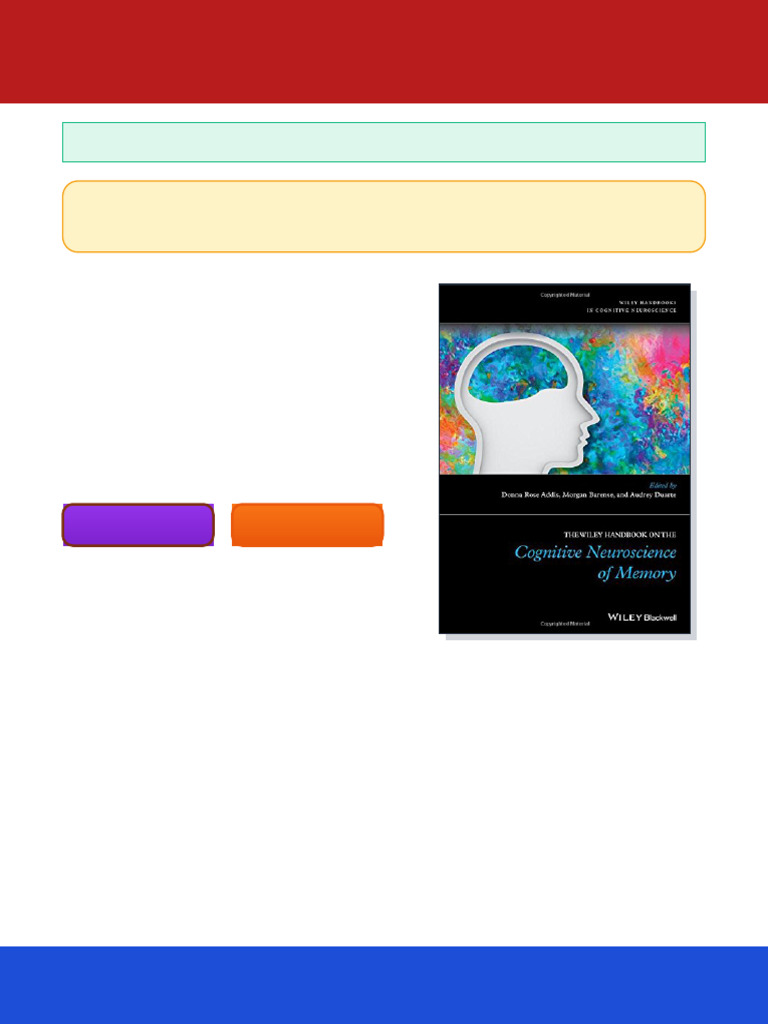 The Wiley Handbook on The Cognitive Neuroscience of Memory 1st Edition ...