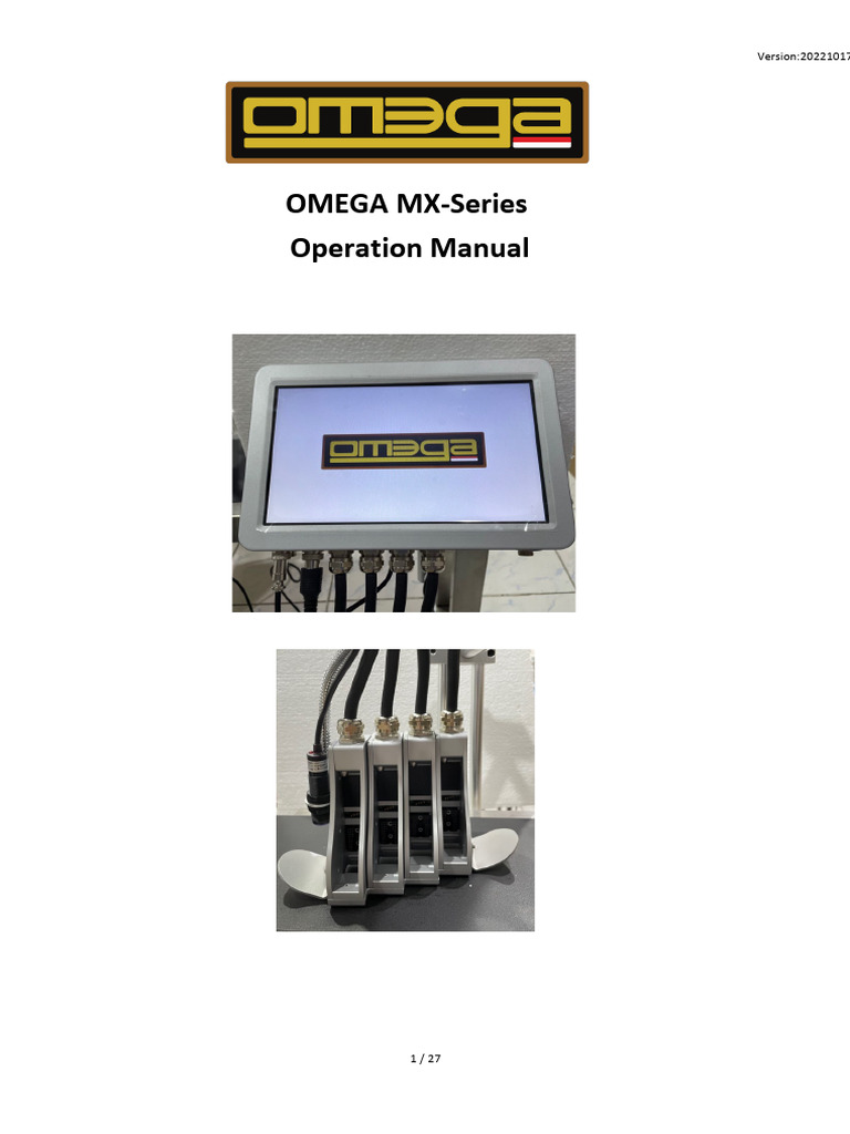 OMEGA MX-Series Operation Manual | PDF | Printer (Computing) | Barcode