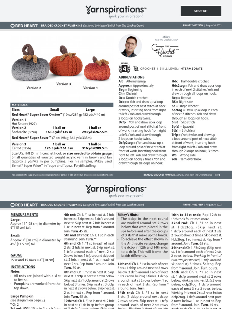 Braided Crochet Pumpkins09876 | PDF | Crochet | Woven Fabrics