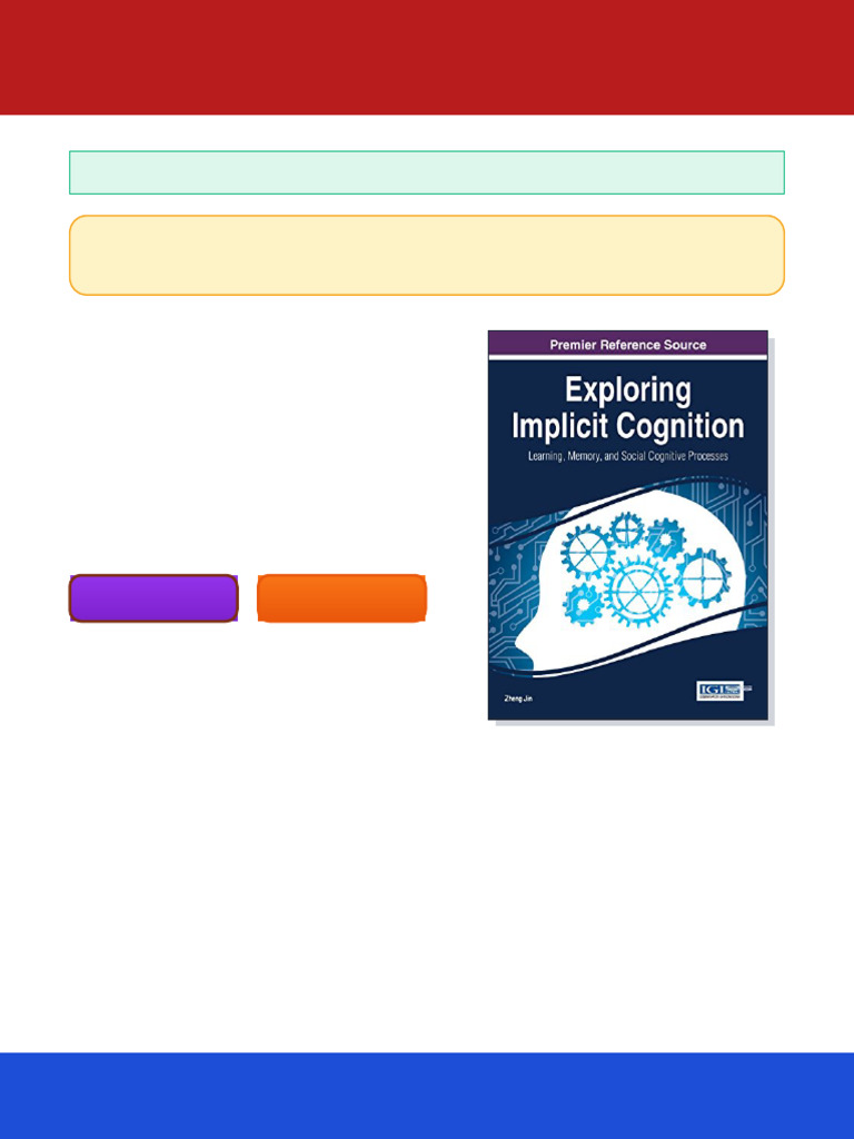Exploring Implicit Cognition Learning Memory and Social Cognitive ...