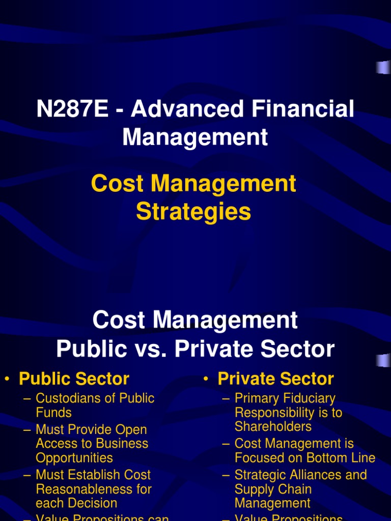 N287E - Advanced Financial Management | PDF | Cost Of Goods Sold | Expense