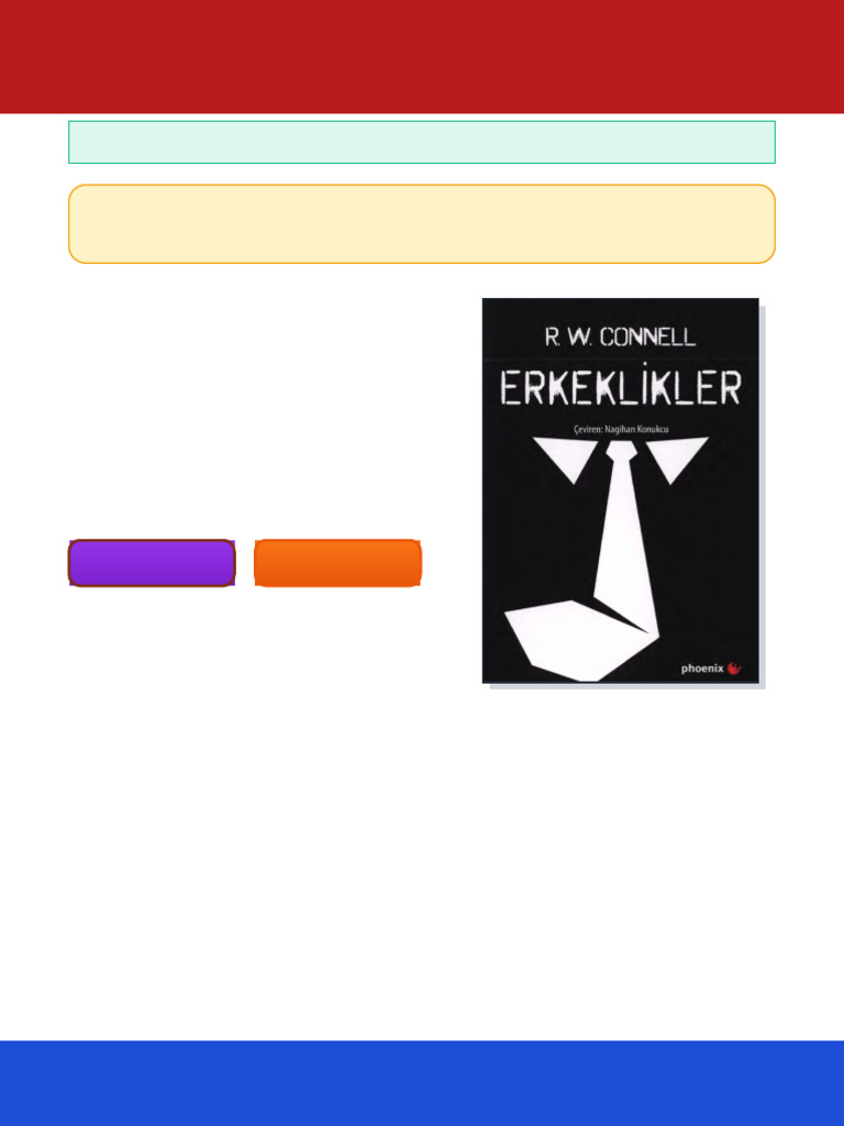 Erkeklikler 1st Edition R W Connell Ebook All in One Edition | PDF
