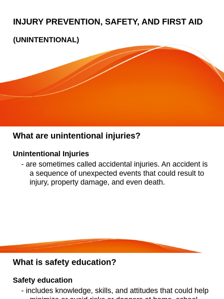 Injury Prevention and First Aid Guide | PDF | First Aid | Blood