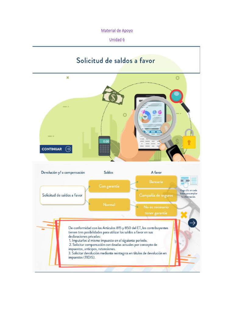 Material de Apoyo Unidad 6 | PDF