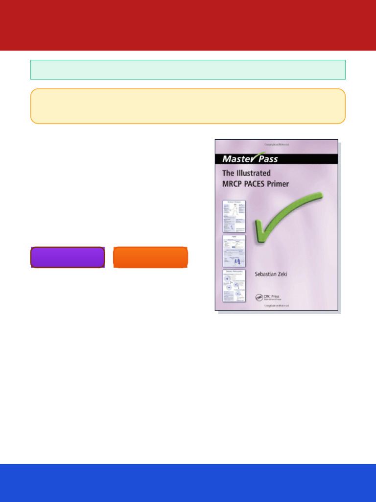 The Illustrated MRCP PACES Primer MasterPass 1st Edition Sebastian Zeki ...