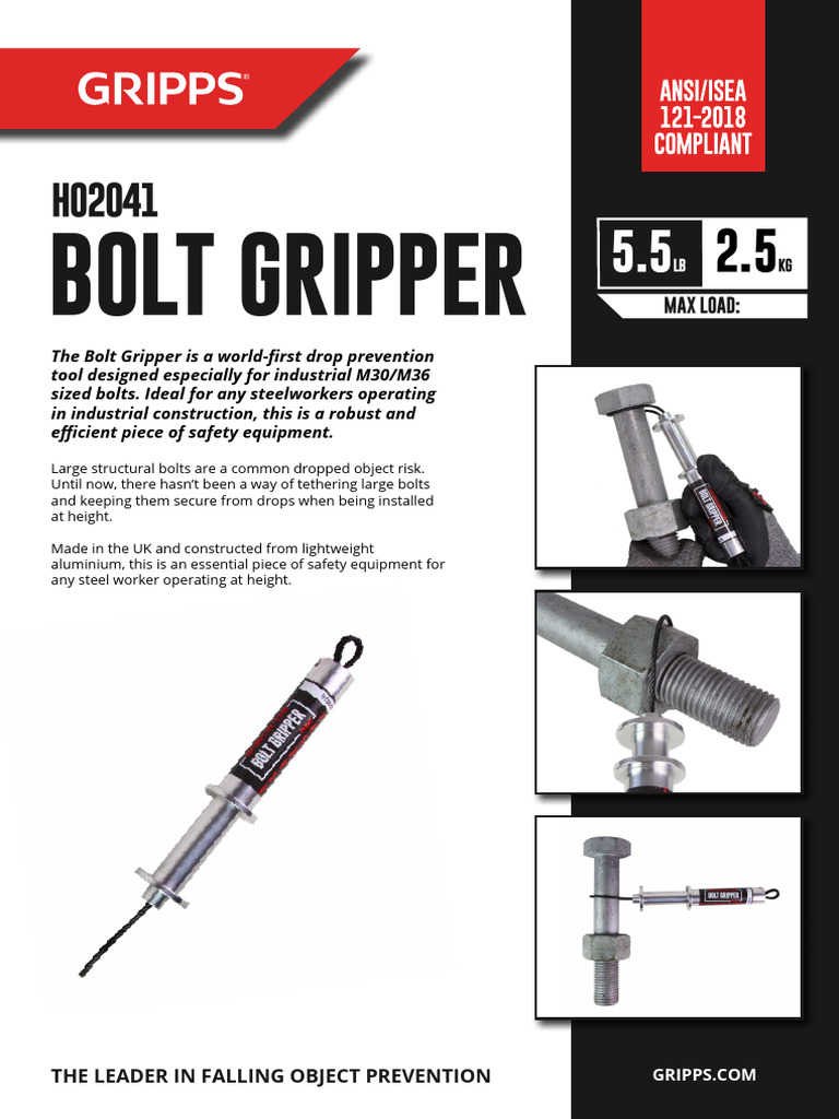 GRIPPS - Product Brochure - H02041 - Bolt Gripper | PDF | Screw | Equipment