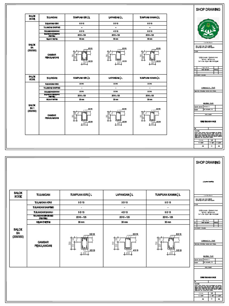 Detail Balok 6 | PDF