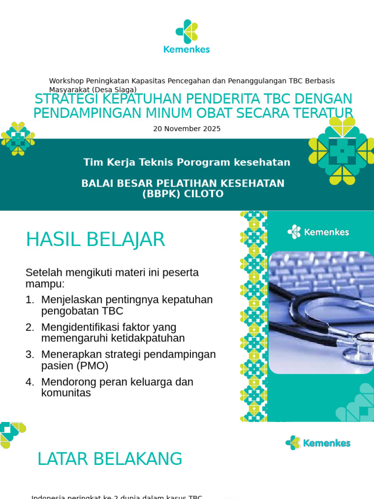 Strategi Kepatuhan Pengobatan TBC | PDF