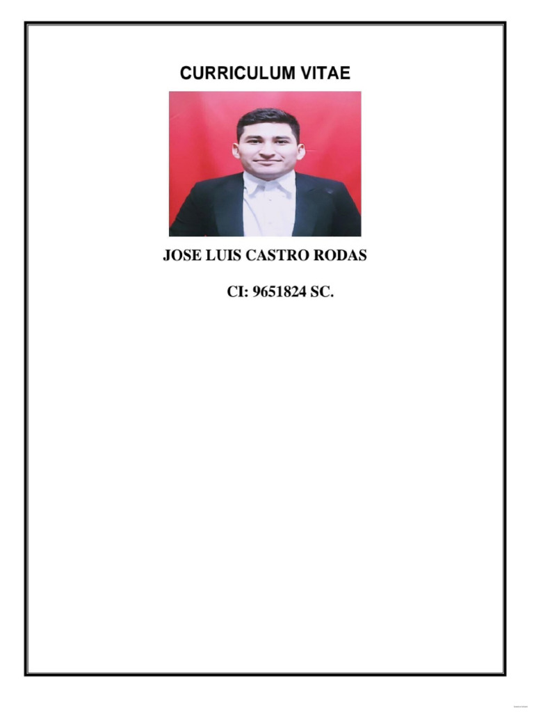Curriculum Vitae Jose Luis Castro Rodas (1) | PDF