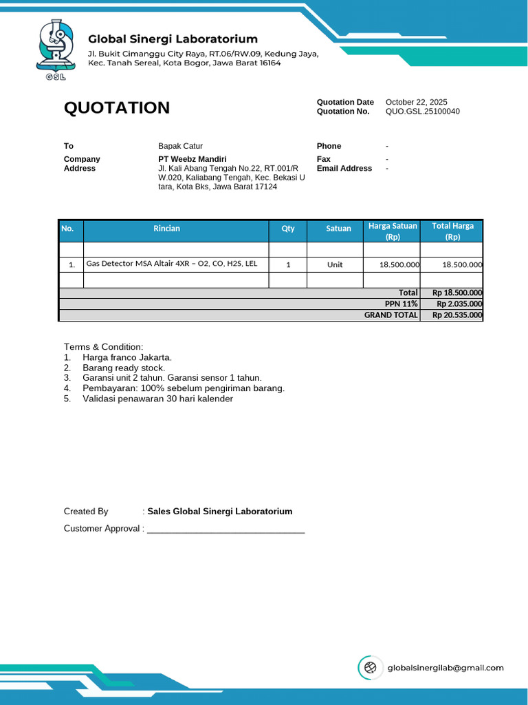 040QUO PT Weebz Mandiri | PDF