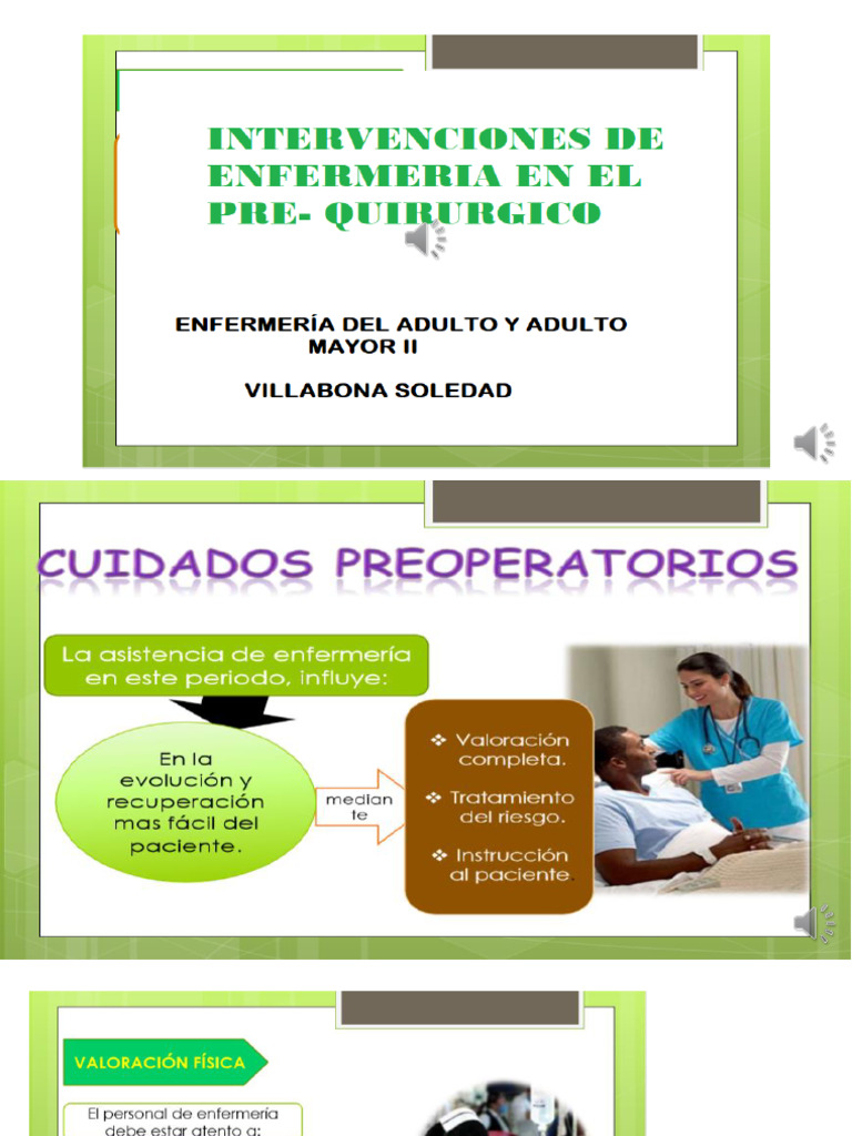 Intervenciones de Enfermer-A en El Pre - Quir-Rgico | PDF