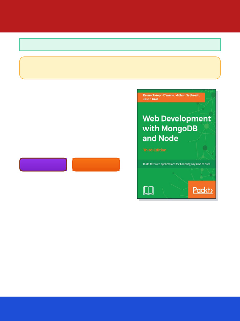 Web Development with MongoDB and Node Third Edition Bruno D'Mello ...