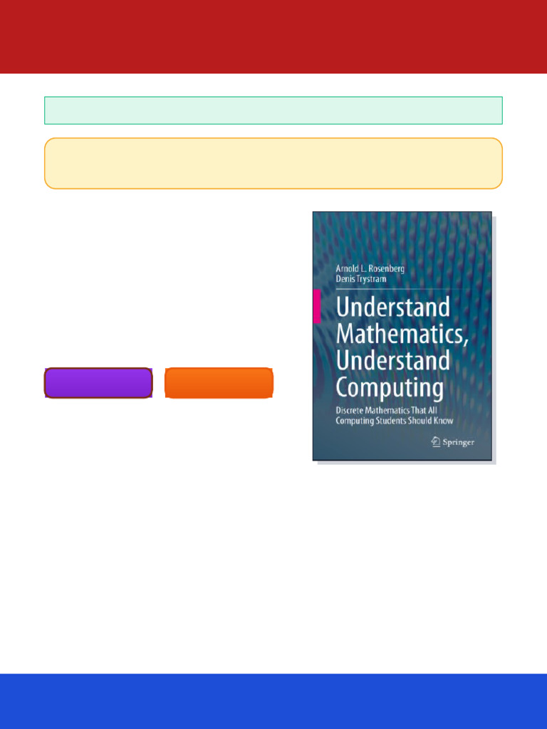 Understand Mathematics Understand Computing Discrete Mathematics That All Computing Students ...