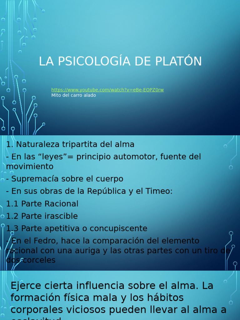 LA PSICOLOGÍA, Moral, Politica, Fisica de Platon | PDF | Virtud | Alma