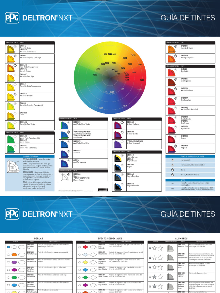 Deltron NXT Tint Guide Poster SP | PDF | Color | Azul
