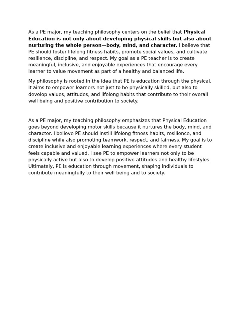 As A PE Major | PDF