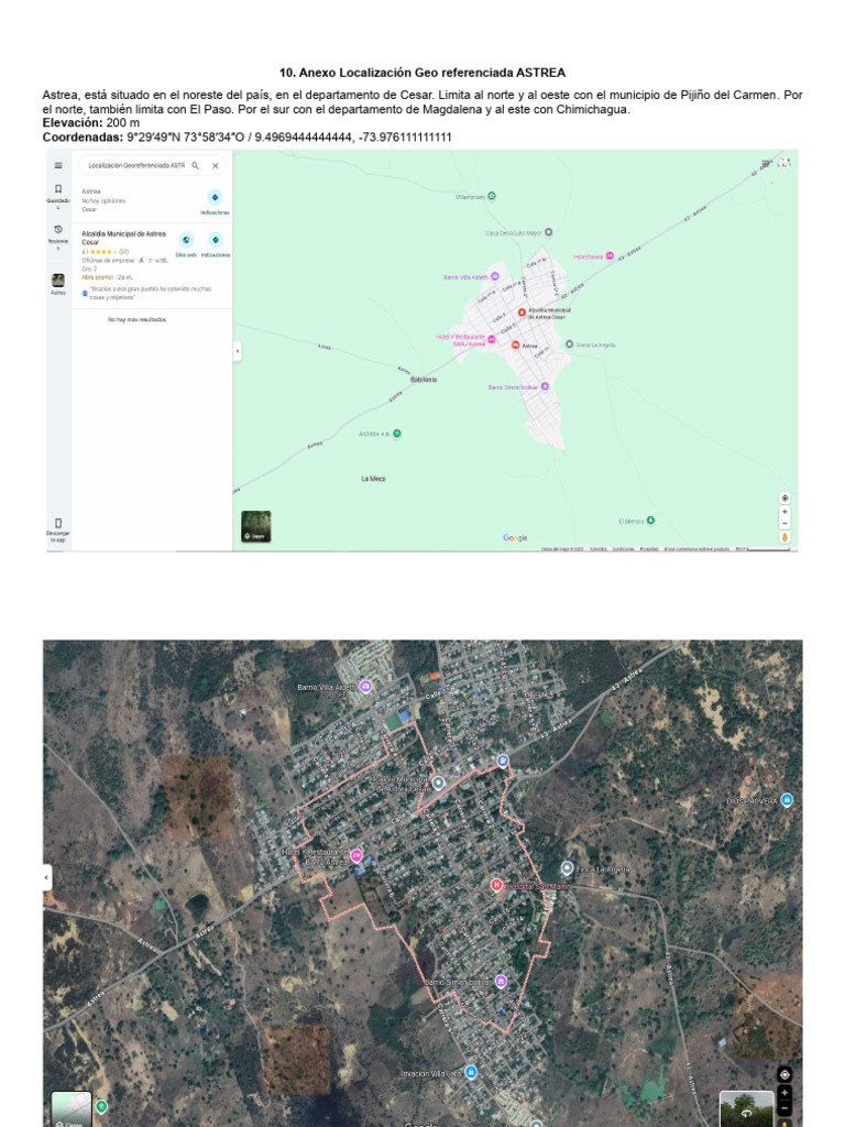 Localización Geográfica de Astrea, Cesar | PDF
