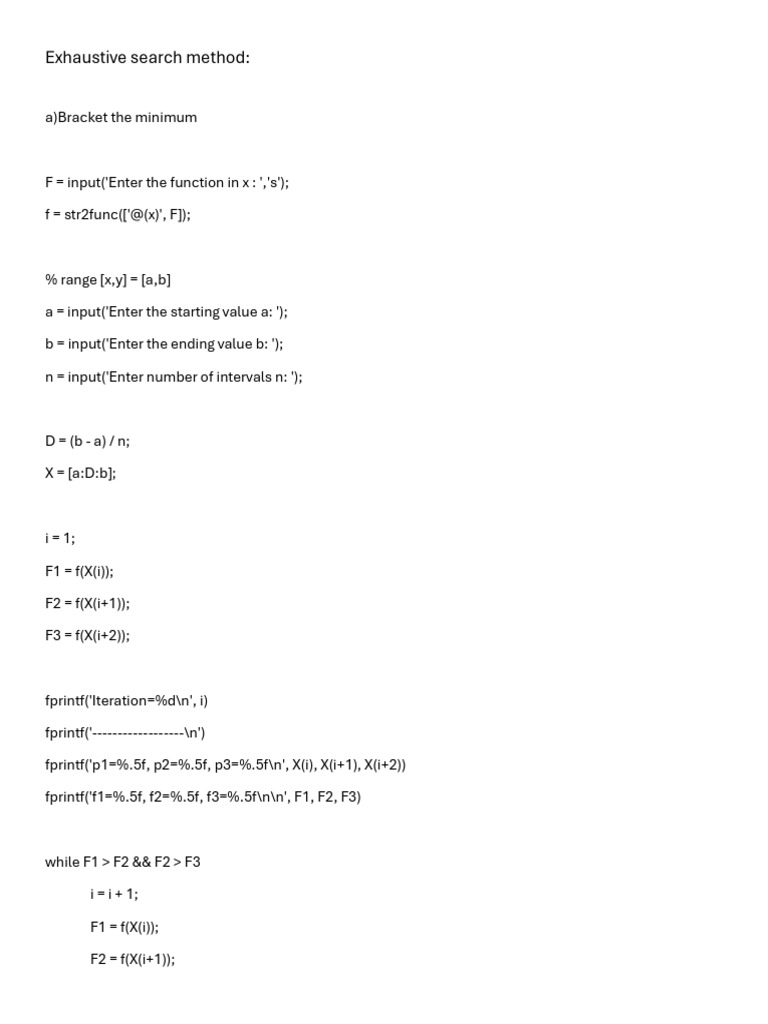 Matlab Codes | PDF | Algorithms | Numerical Analysis