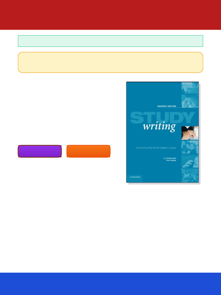 Study Writing A Course in Written English for Academic Purposes Liz ...