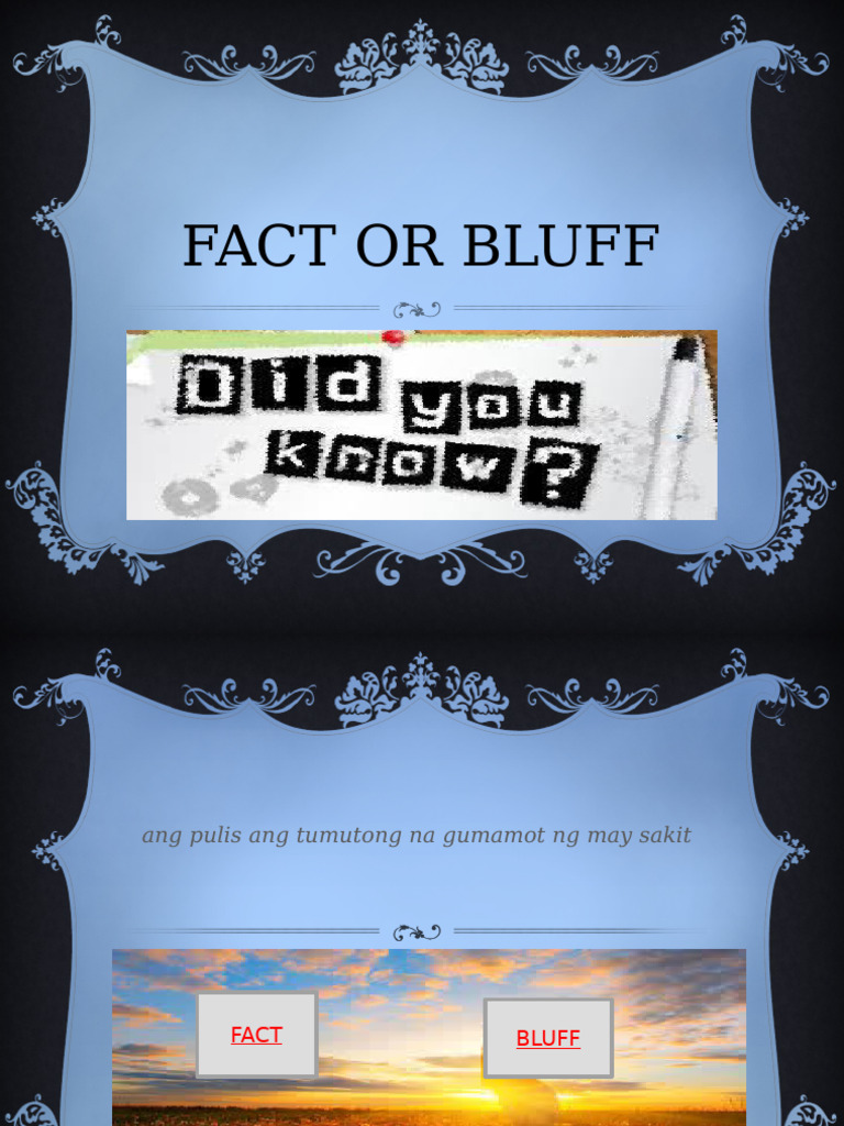 50 Fact or Bluff | PDF