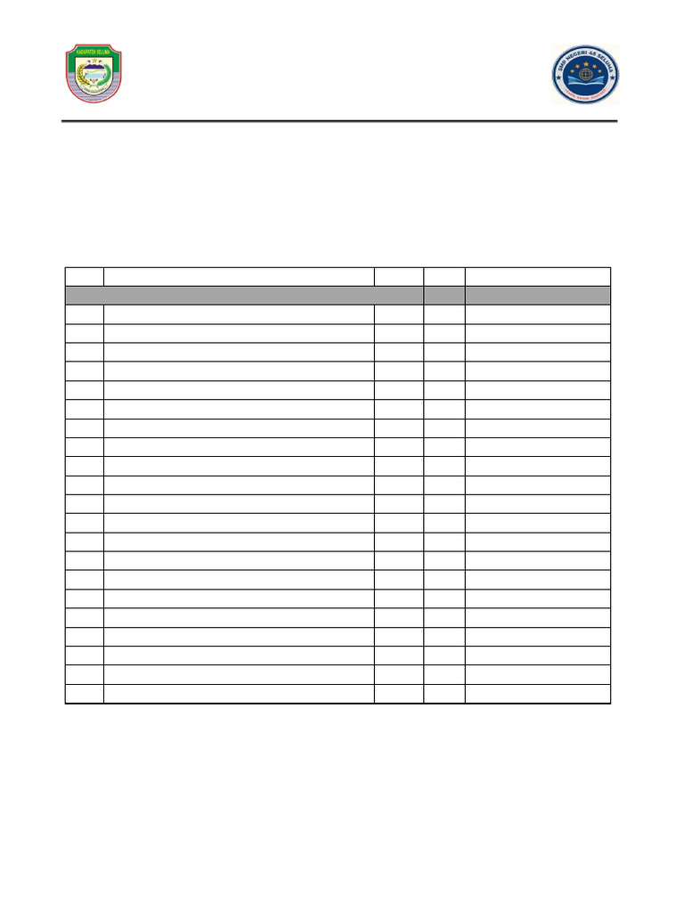 Format Nilai Raport MID Semester | PDF