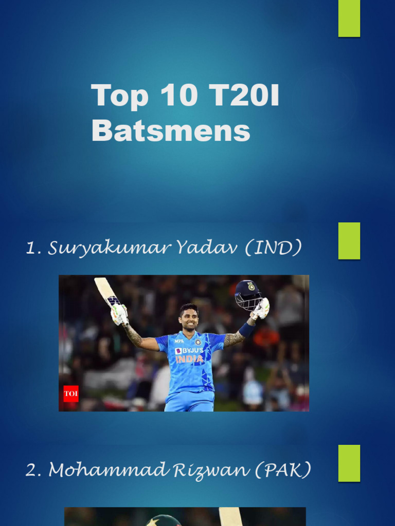Top 10 T20I Batsmens (2023) | PDF
