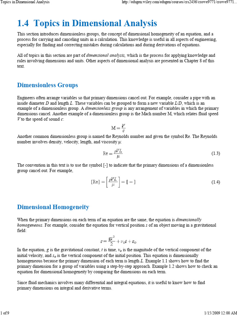 Dimensional Analysis in Engineering | PDF | Rocket | Integral
