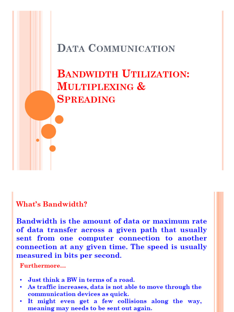 Bandwidth Utilization & Multiplexing Explained | PDF | Wavelength ...