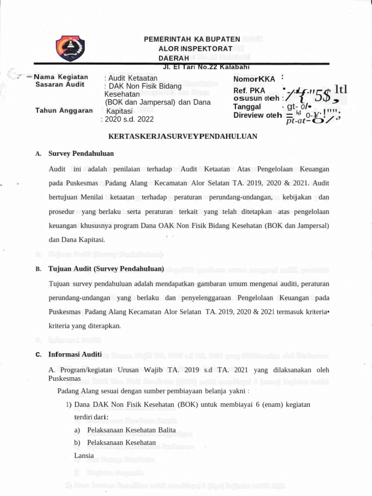 KK Survey Pendahuluan KAP | PDF