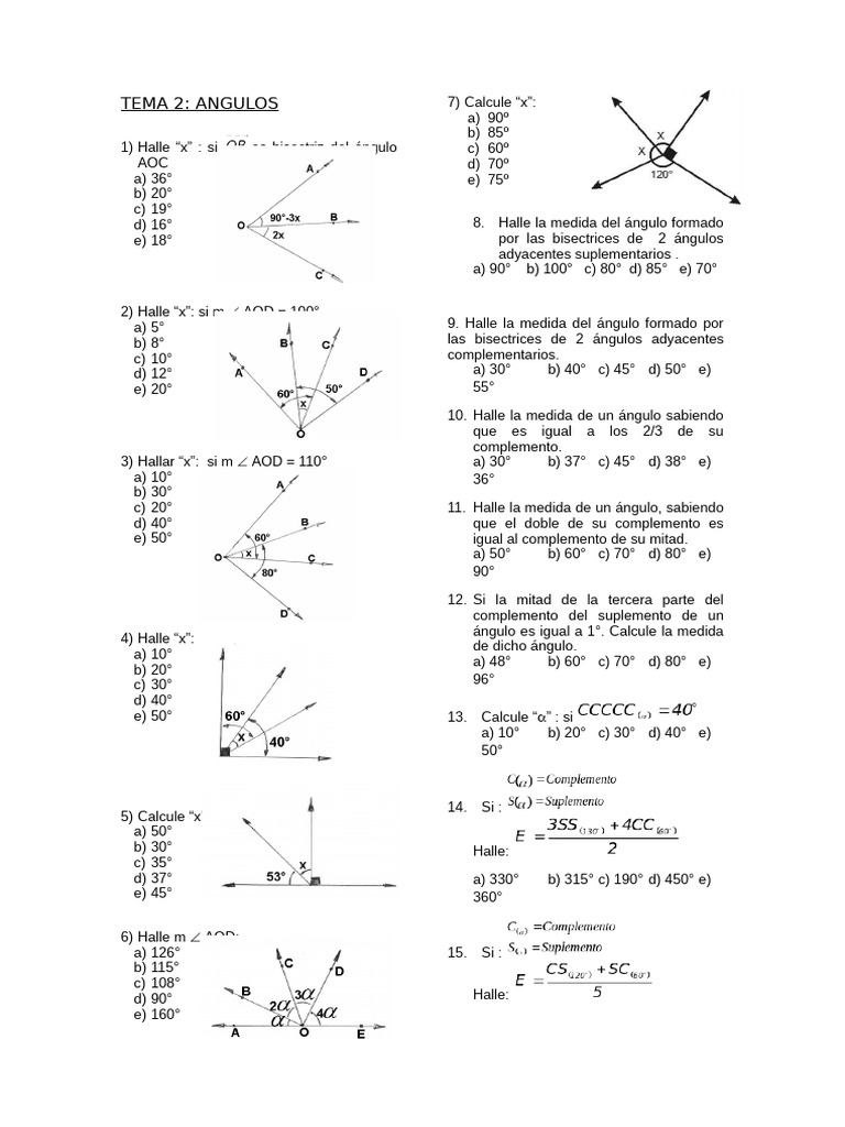 Angulo S | PDF | Geometría Elemental | Geometría euclidiana