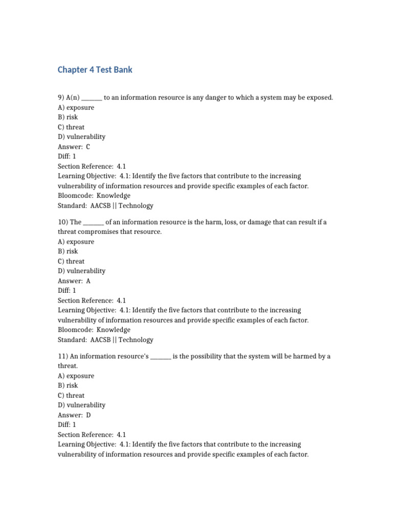 Chapter 4 Test Bank Pdf Spyware Trade Secret