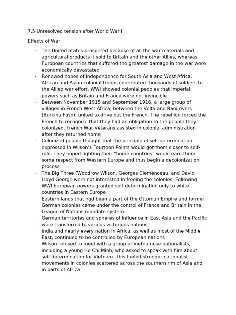 Post-WWI Nationalism and Decolonization | PDF | Mahatma Gandhi ...