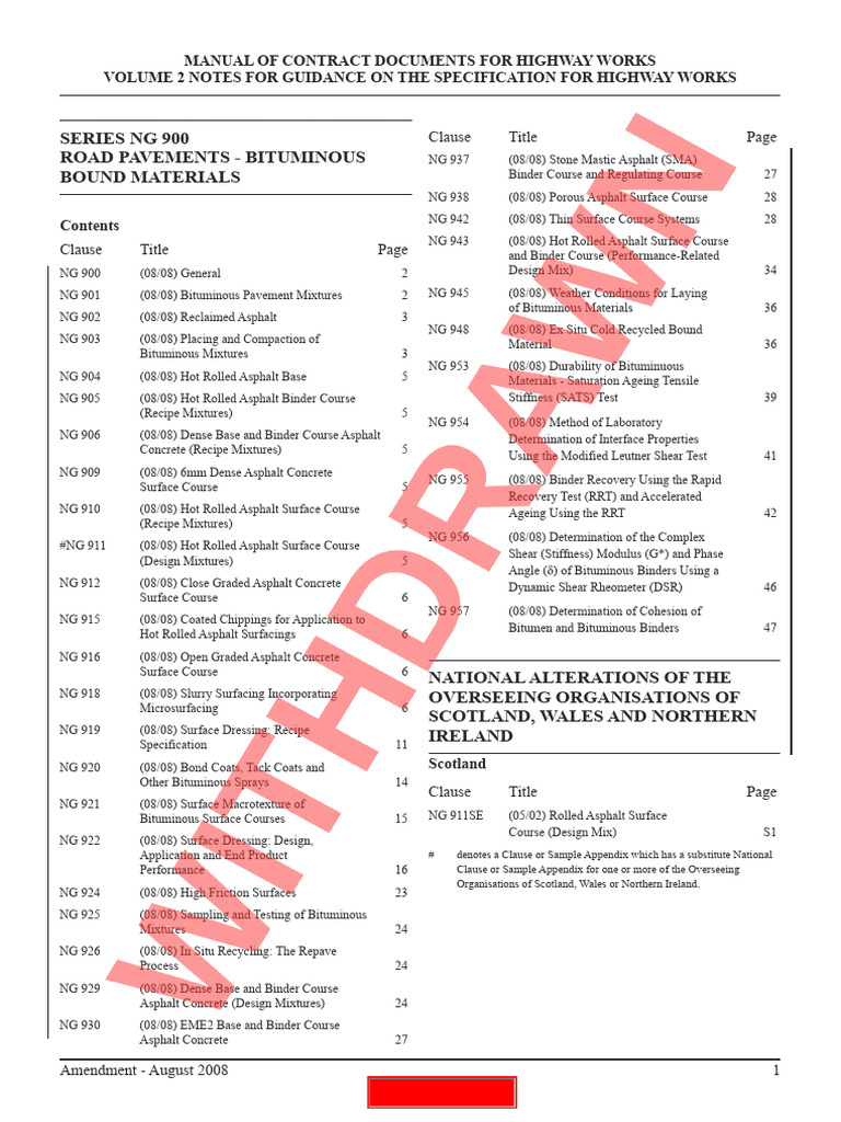 NG Series 0900 Road Pavements - Bituminous Bound Materials - November ...