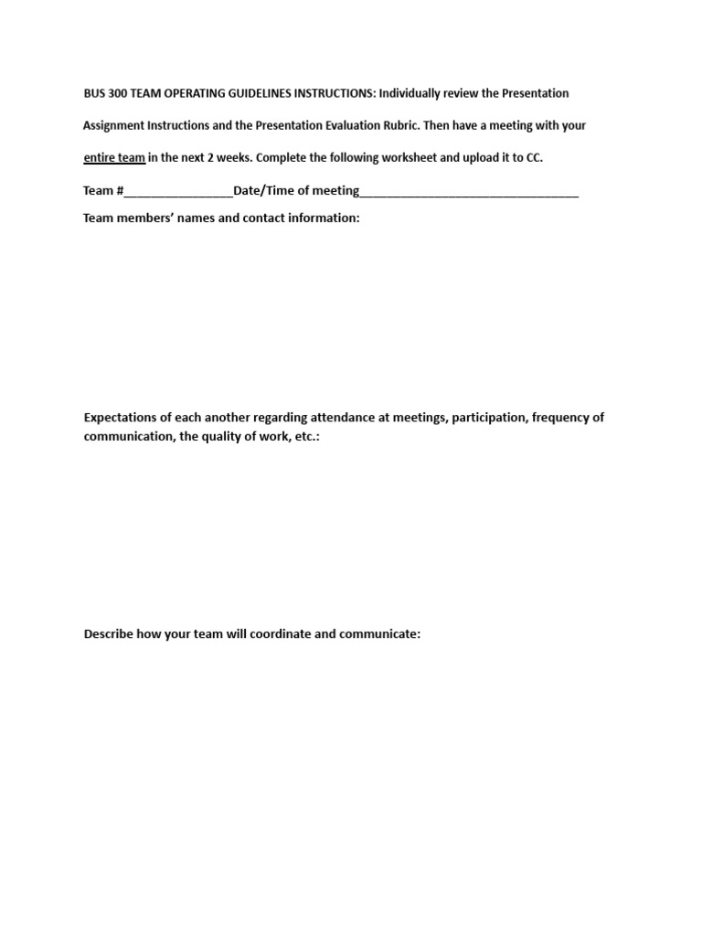 Team Operating Guidelines_ (1) | PDF
