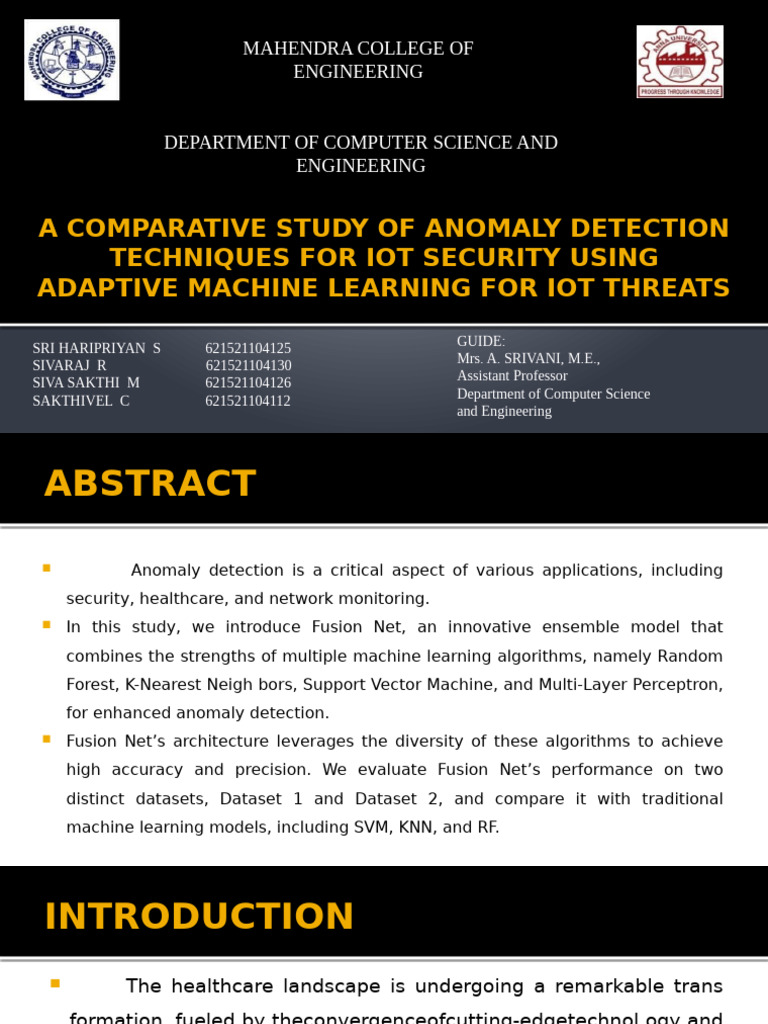IoT Anomaly Detection with Adaptive ML | PDF | Internet Of Things ...