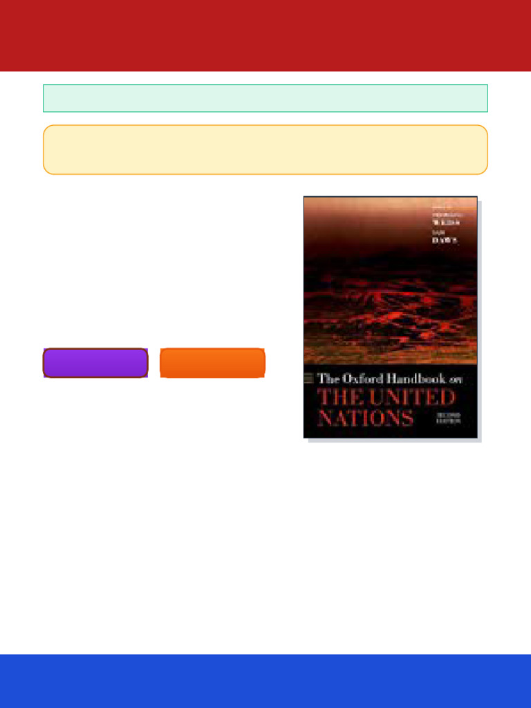 The Oxford Handbook On The United Nations Thomas G. Weiss Ebook Cross ...