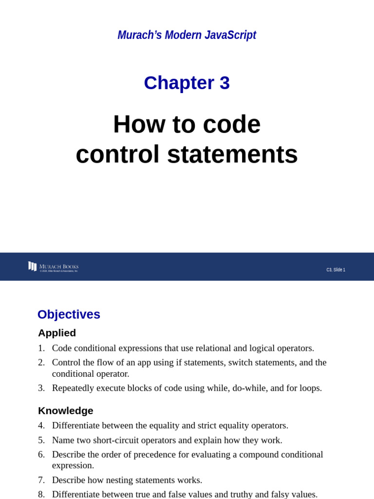 Chapter 03 slides | PDF | Control Flow | Computer Programming