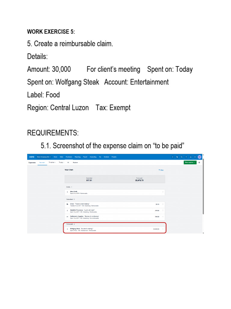Xero - Activity 5 | PDF
