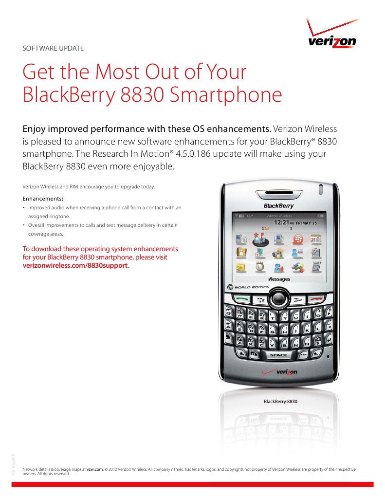 Get The Most Out of Your Blackberry 8830 Smartphone: Software Update | PDF