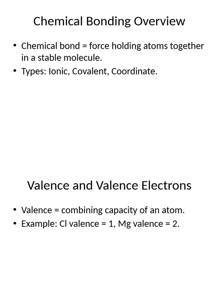 Chemical Bonding Presentation 21-30-1 | PDF
