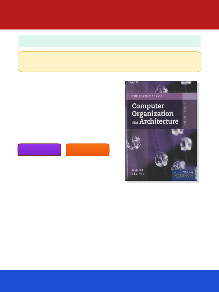 The Essentials of computer organization and architecture Fourth Ed ...