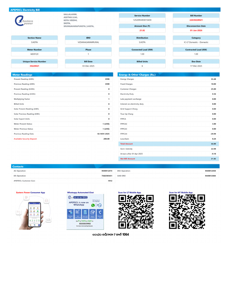 125209V493015459 Ebill | PDF